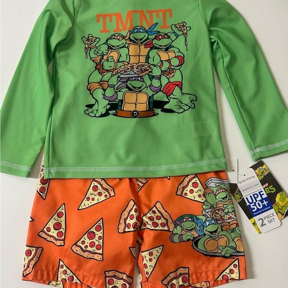 Teenage Mutant Ninja Turtles | Swim | Tmnt Kids Rashguard Set Green And ...